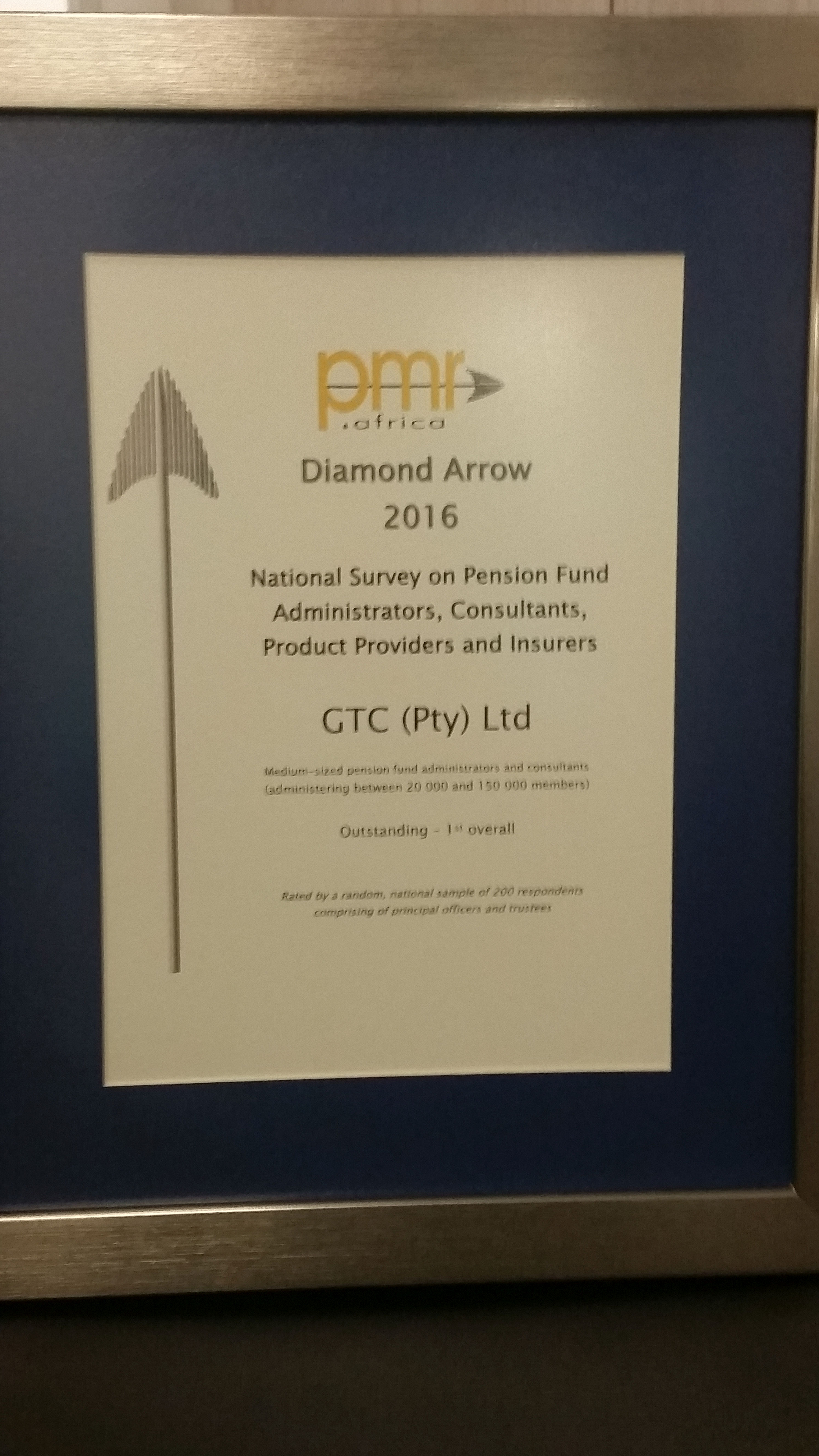 PMR Diamond Award 2016 - GTC